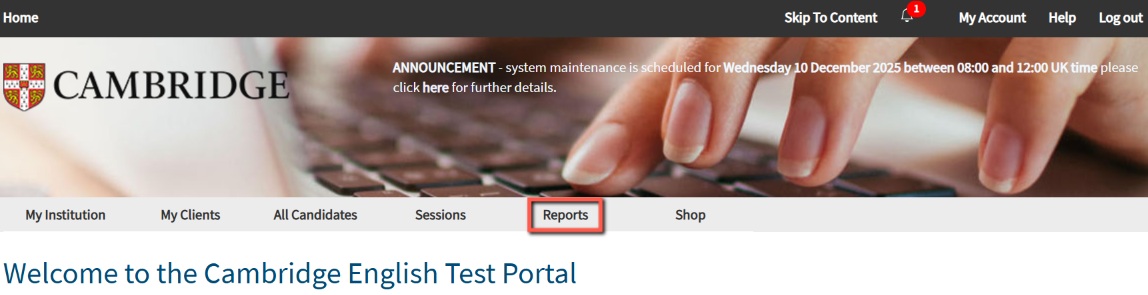 Cambridge English Placement Test (CEPT) - How to use the Candidate ...
